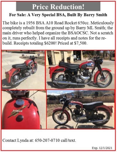 For Sale/Wanted - BSA Owners Club of Southern California