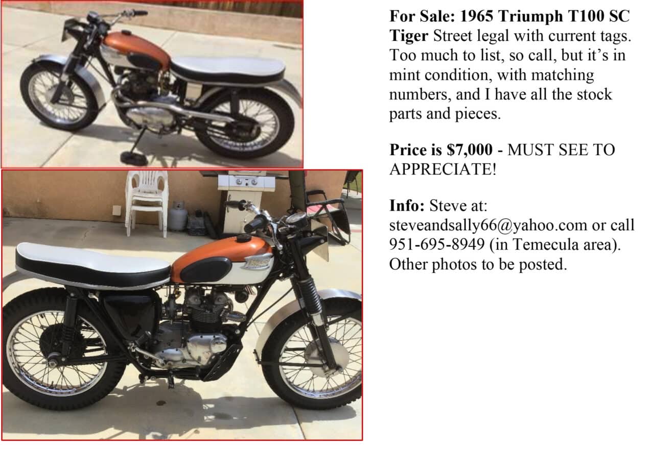 For Sale/Wanted | BSA Owners Club of Southern California